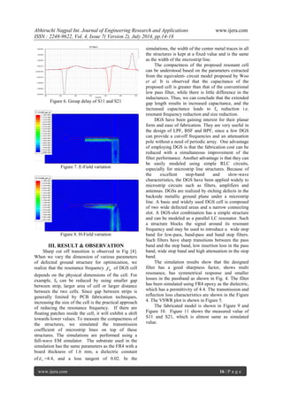 Coupled Line Band Pass Filter with Defected Ground Structure for Wide Band Application | PDF