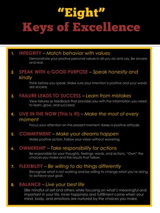 8-Keys of Excellence -single-pg | PDF