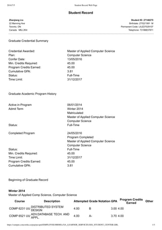 Student Record | PDF