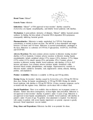 Xifaxin handout | PDF