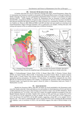 Geochemistry and Genesis of Kammatturu Iron Ores of Devagiri Formation ...