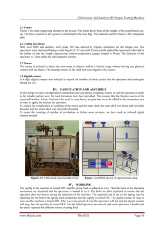 Fabrication and Analysis of Fatigue Testing Machine | PDF