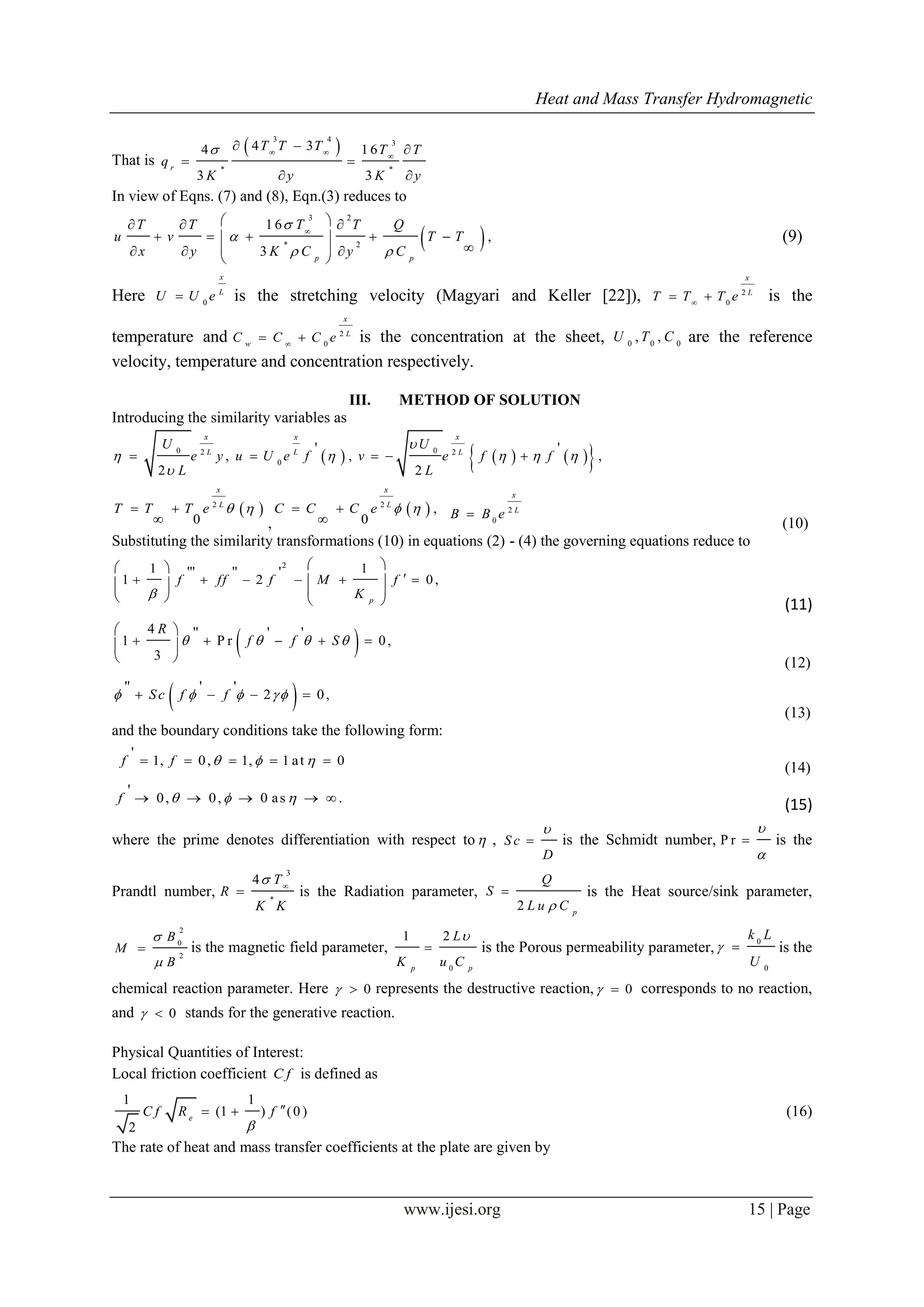 Heat and Mass Transfer Hydromagnetic Radiative Casson Fluid Flow over an Exponentially ...