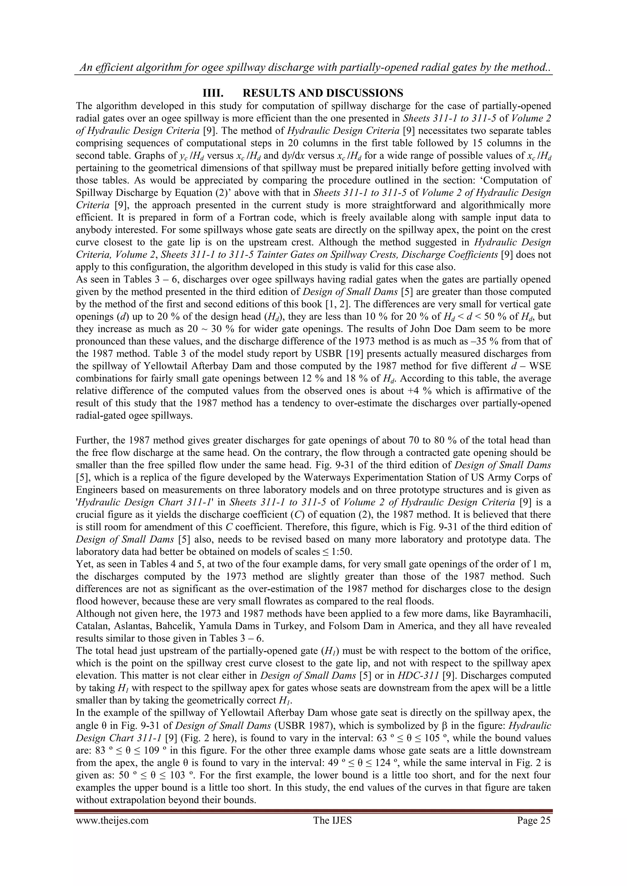 An efficient algorithm for ogee spillway discharge with partiallyopened ...