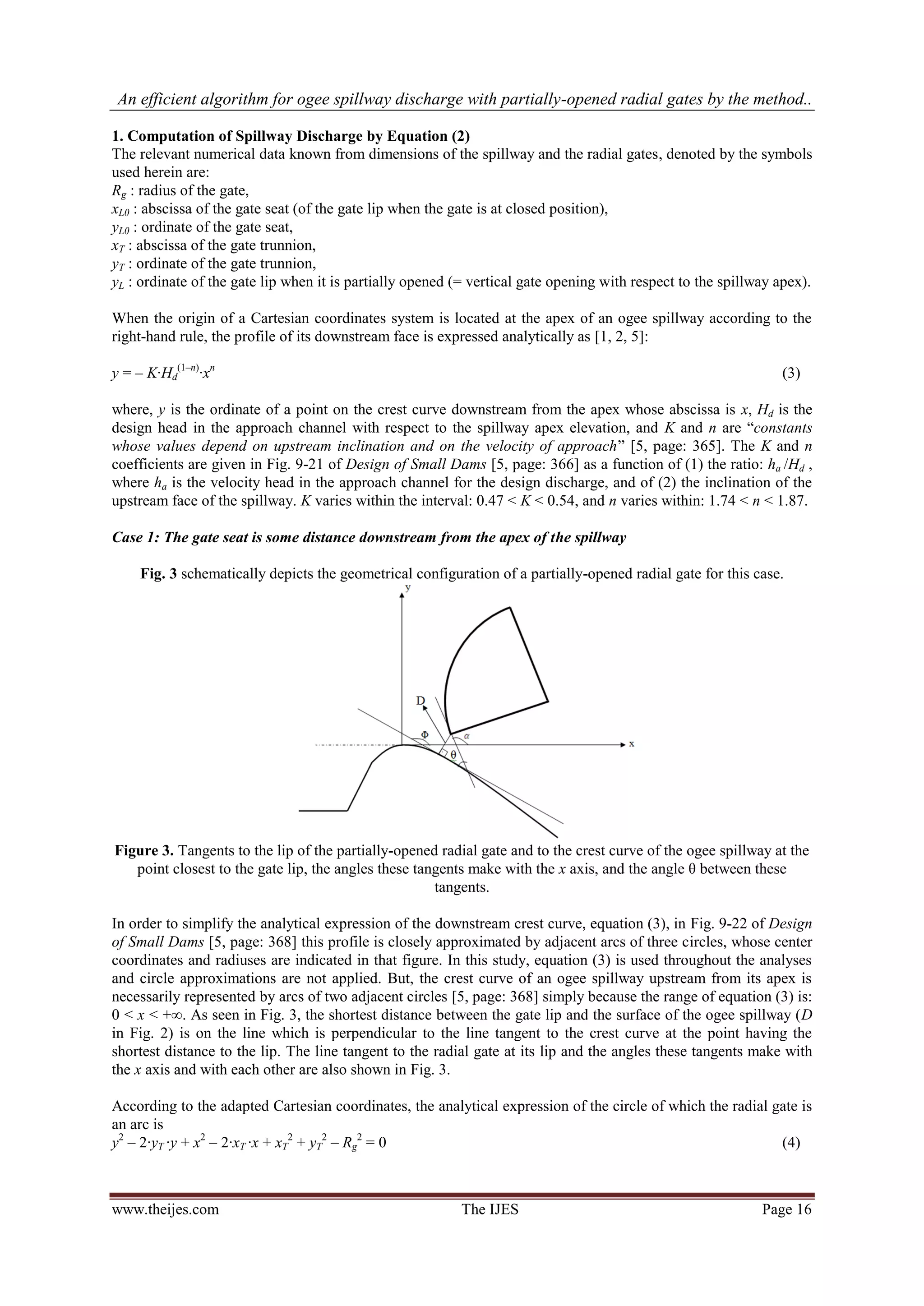 An efficient algorithm for ogee spillway discharge with partiallyopened ...
