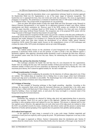 An Efficient Segmentation Technique for Machine Printed Devanagiri Script: Both Line &Word ...