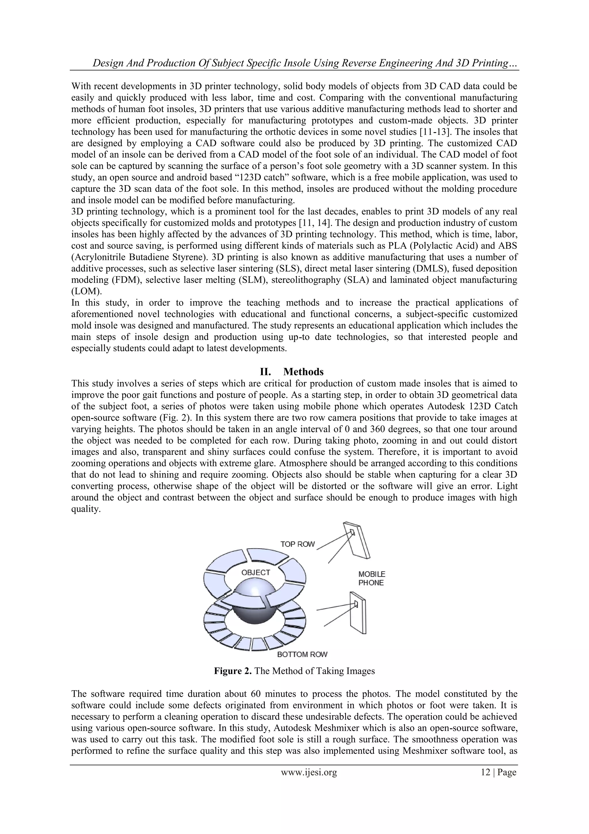 Design and Production of Subject Specific Insole Using Reverse ...