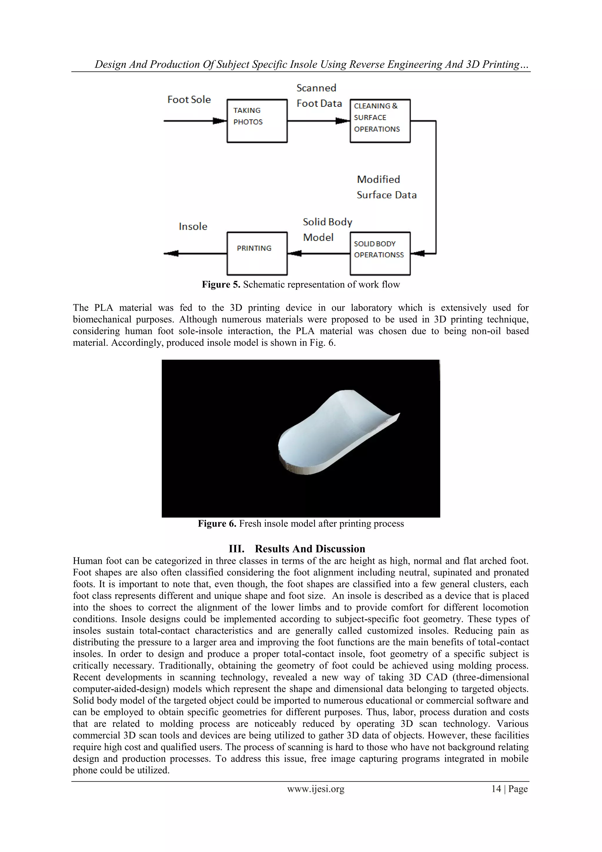 Design and Production of Subject Specific Insole Using Reverse ...