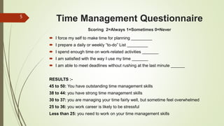 Time Management Skills | PPTX