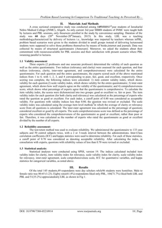 Problem Based Learning In Comparison To Traditional Teaching As ...