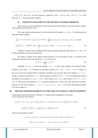 On an Optimal control Problem for Parabolic Equations | PDF