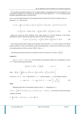 On an Optimal control Problem for Parabolic Equations | PDF