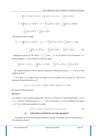 On an Optimal control Problem for Parabolic Equations | PDF