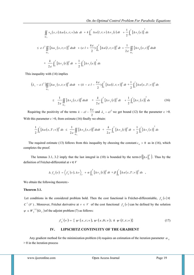 On An Optimal Control Problem For Parabolic Equations Pdf