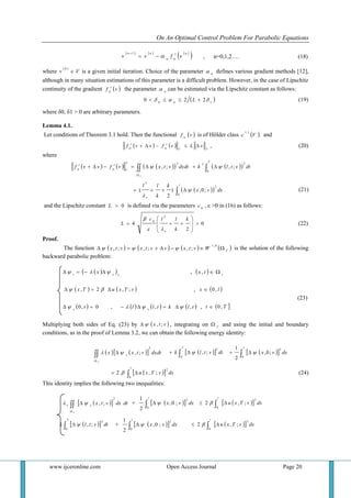 On an Optimal control Problem for Parabolic Equations | PDF