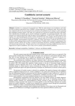 Candiduria: current scenario | PDF | Skin and Dermatology | Diseases ...