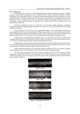 Improvement of Weld Images using MATLAB –A Review | PDF | Free Download