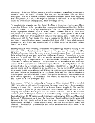 Summary of Research Experience | DOCX