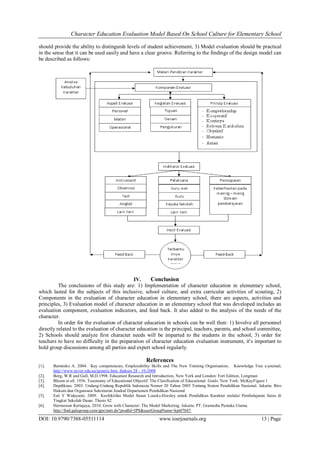 Character Education Evaluation Model Based On School Culture for ...