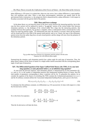 The Phase Theory towards the Unification of the Forces of Nature the ...