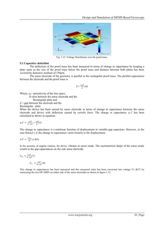 Design and Simulation of MEMS Based Gyroscope | PDF