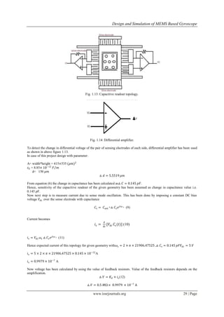 Design and Simulation of MEMS Based Gyroscope | PDF