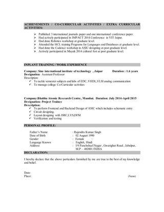 priyasinghresume2 | DOCX