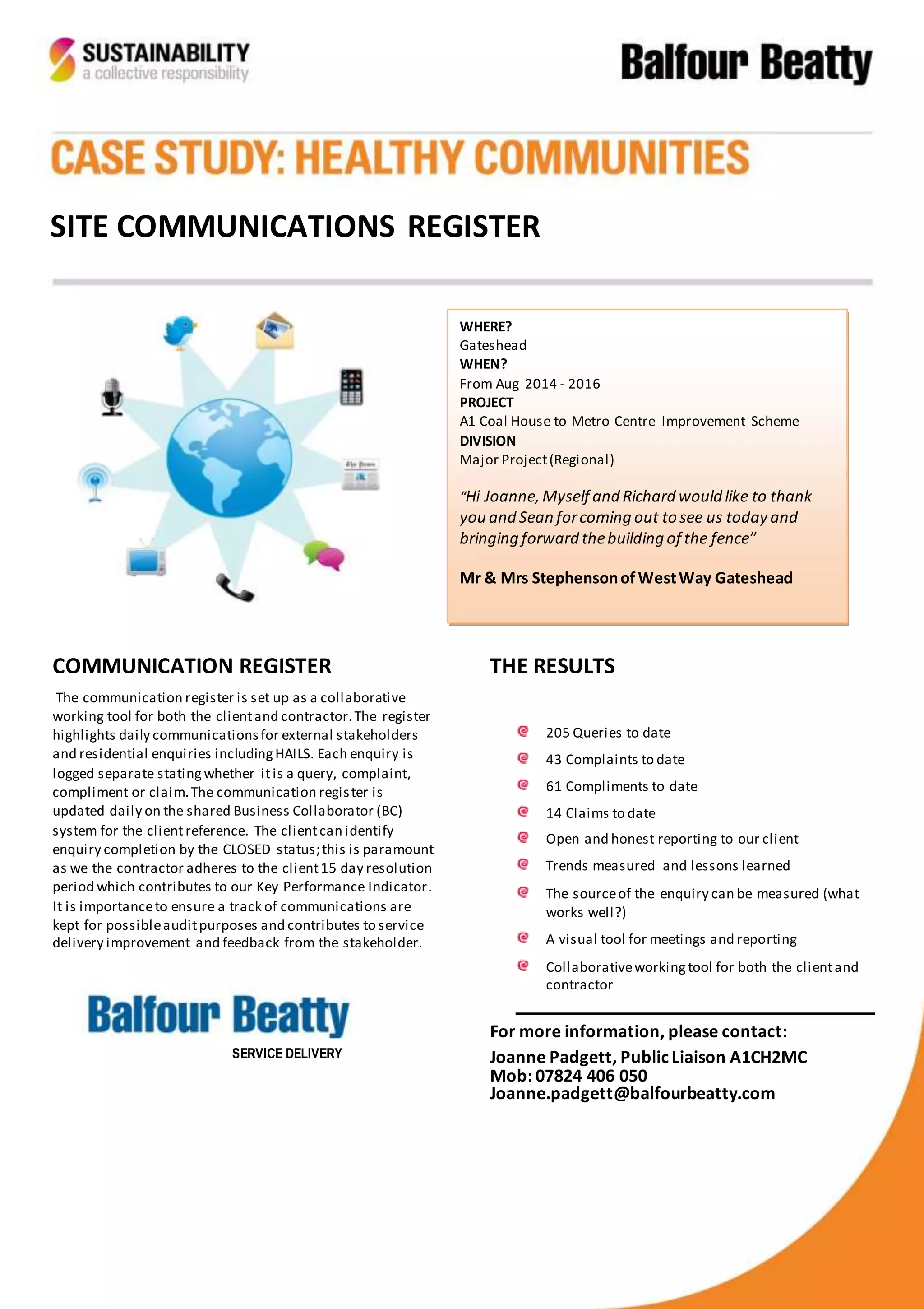 Daily Comms Log Case Study | PDF
