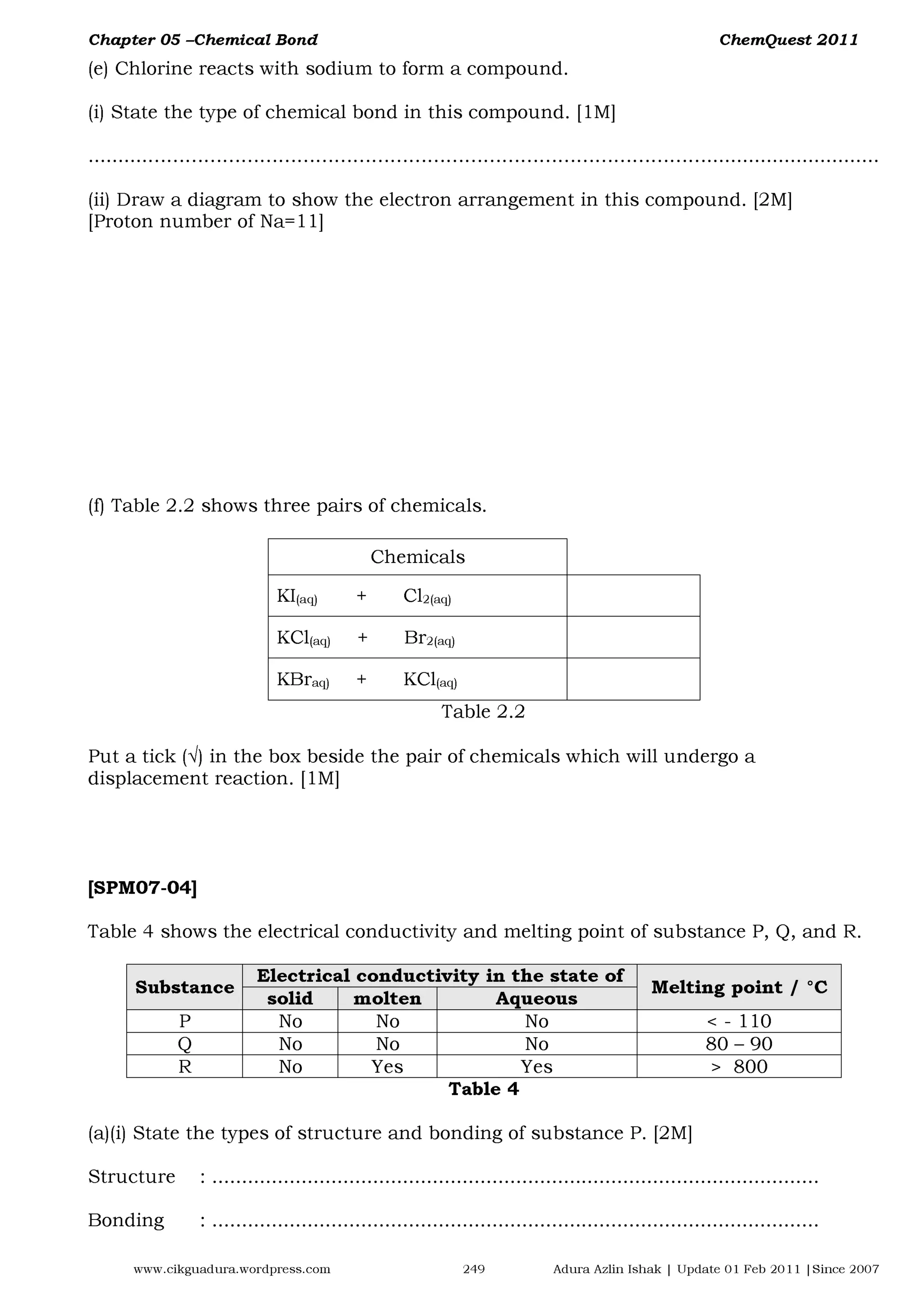 ChemQuest 2011-C05 | PDF