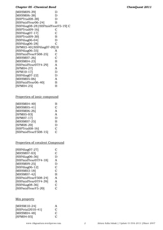 Jawapan C05 ChemQuest P1 | PDF