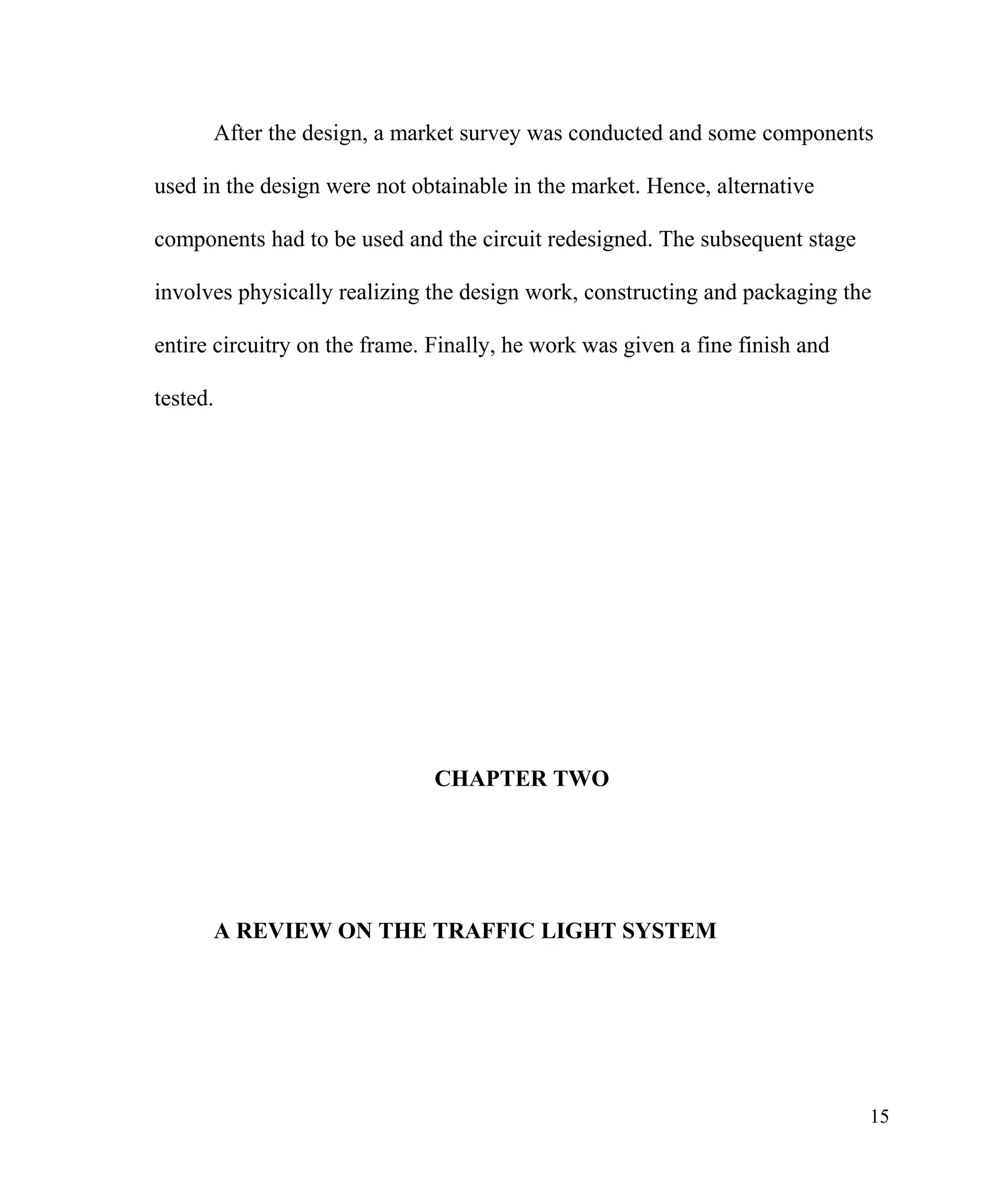 THE DESIGN AND IMPLEMENTATION OF A FOUR – WAY TRAFFIC LIGHT | DOC