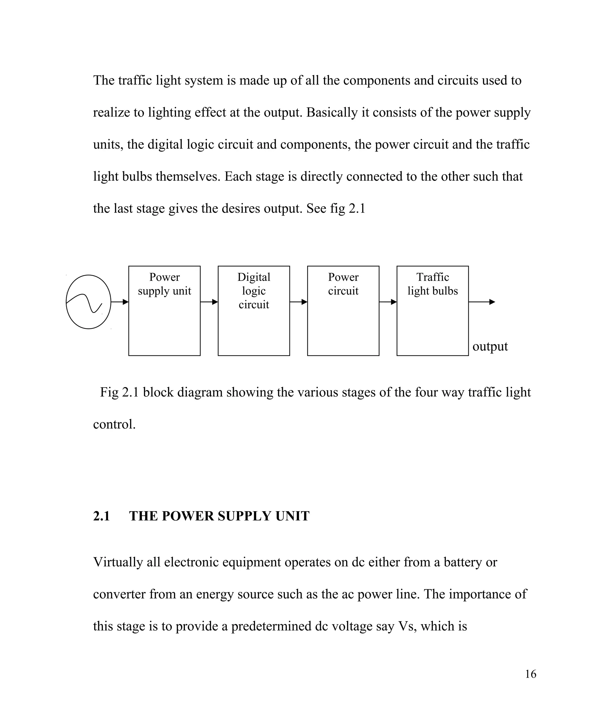 THE DESIGN AND IMPLEMENTATION OF A FOUR – WAY TRAFFIC LIGHT | DOC