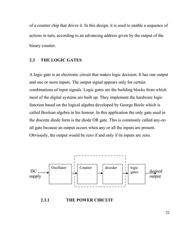 THE DESIGN AND IMPLEMENTATION OF A FOUR – WAY TRAFFIC LIGHT | DOC ...
