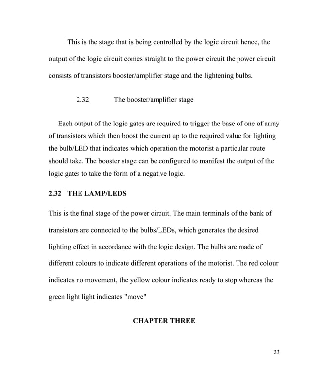 THE DESIGN AND IMPLEMENTATION OF A FOUR – WAY TRAFFIC LIGHT | DOC ...