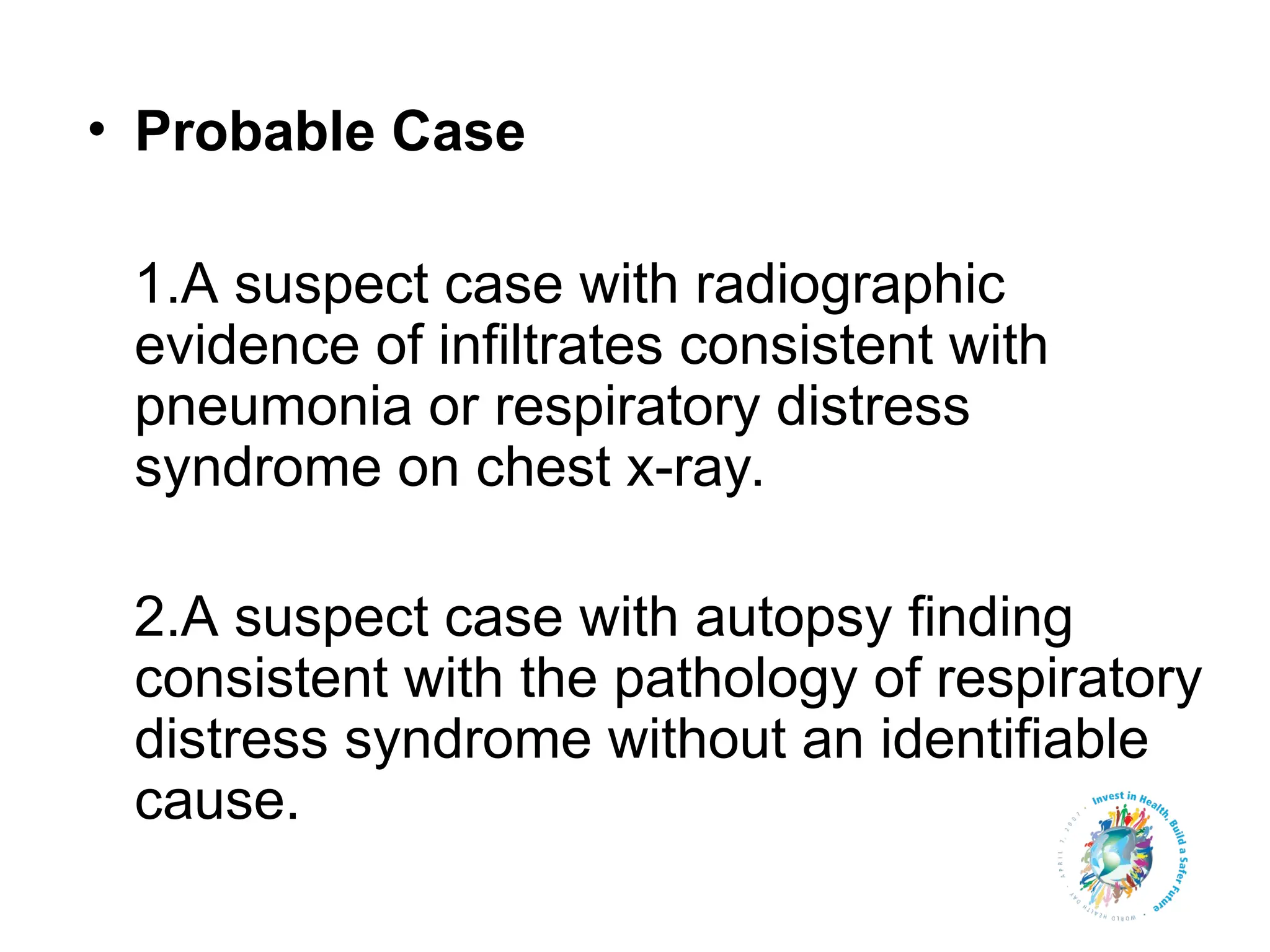 Severe Acute Respiratory Syndrome (SARS), Community Medicine.ppt