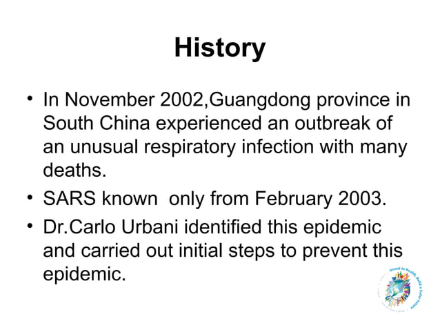 Severe Acute Respiratory Syndrome (SARS), Community Medicine.ppt | Lung and Respiratory Health ...