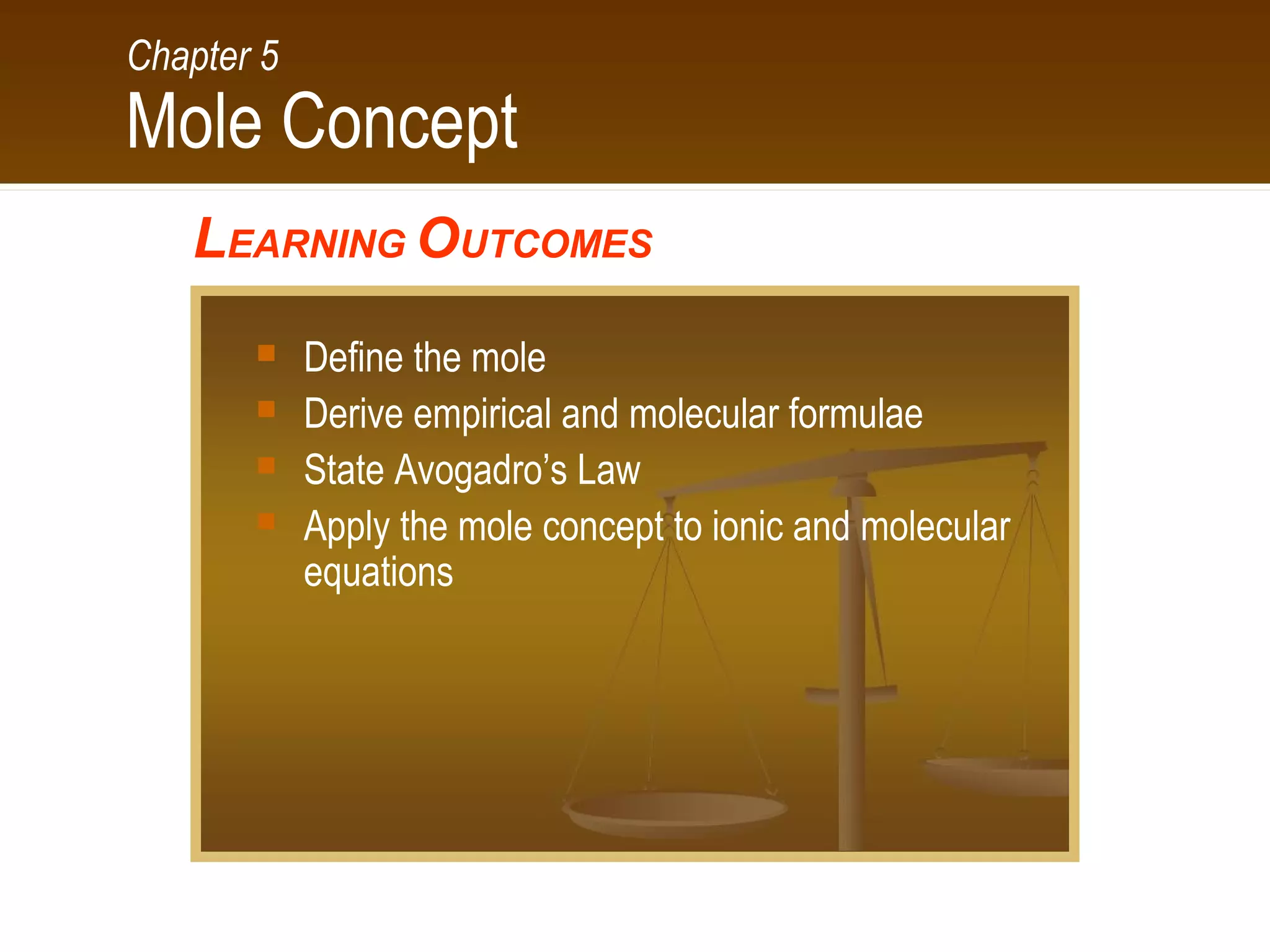 C05 the mole concept | PPT