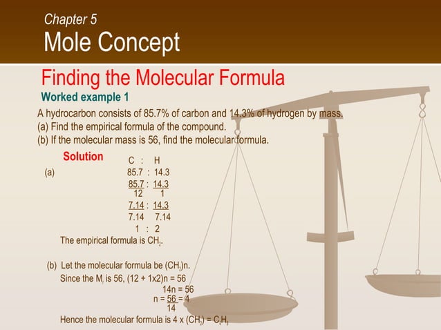 C05 the mole concept | PPT