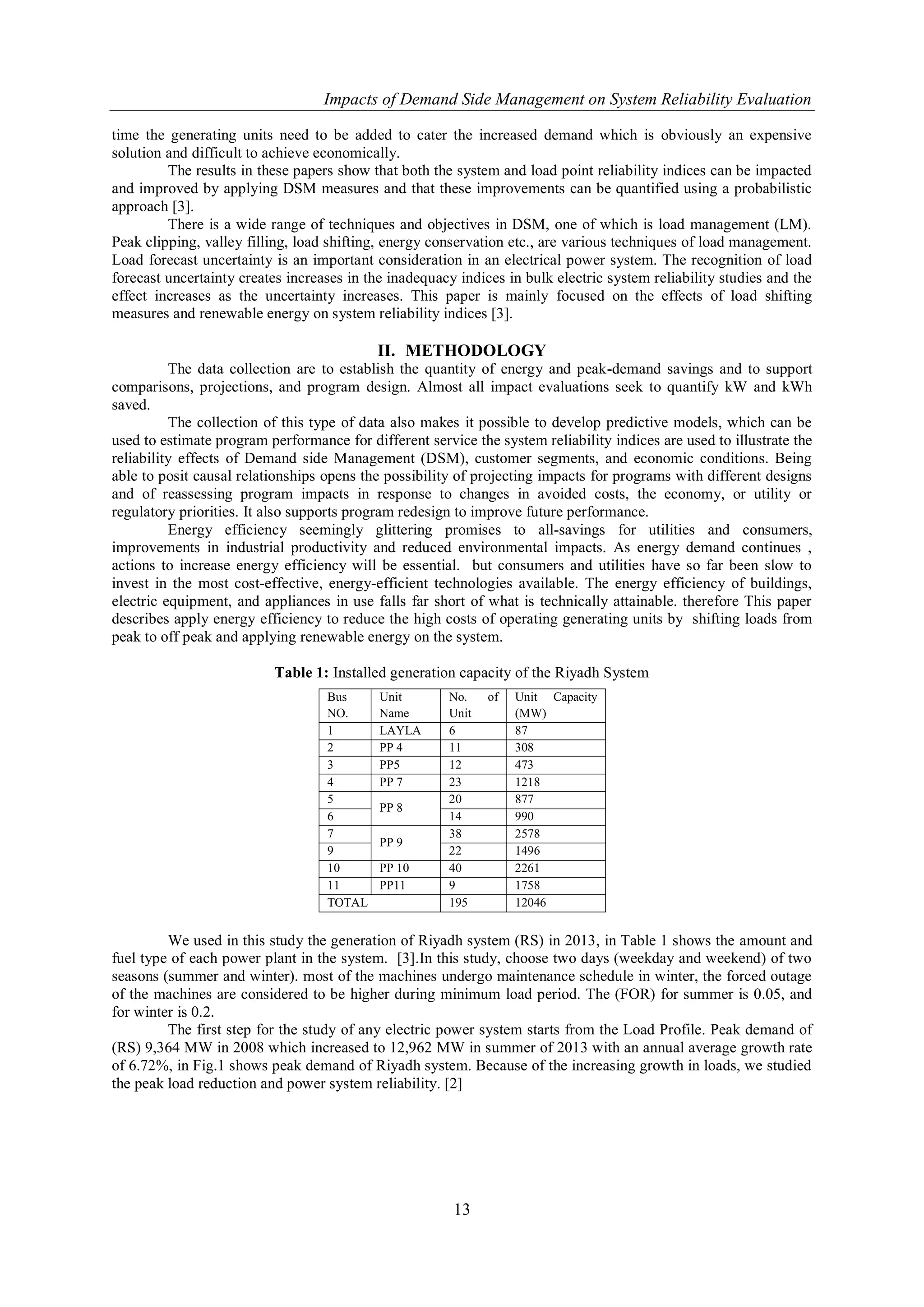Impacts of Demand Side Management on System Reliability Evaluation | PDF