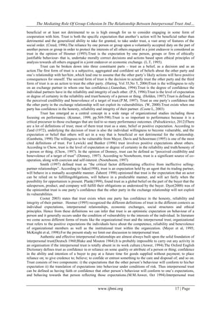 The Mediating Role of Group Cohesion in the Relationship between ...