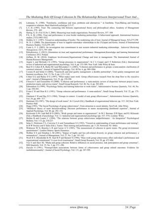 The Mediating Role of Group Cohesion in the Relationship between ...