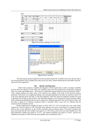 Multi-Criteria Decision Making in Hotel Site Selection | PDF