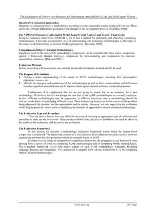 The Evaluation of Generic Architecture for Information Availability ...