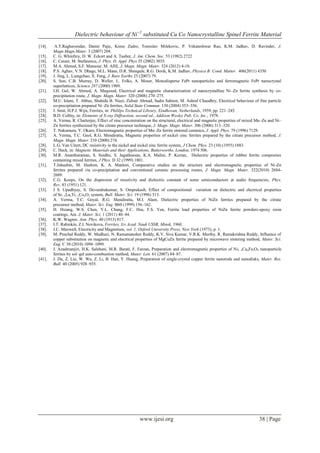 Dielectric behaviour of Ni+2 substituted Cu Co Nanocrystalline Spinel Ferrite Material | PDF
