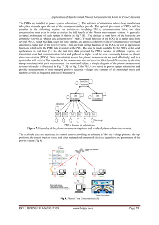 Application of Synchronized Phasor Measurements Units in Power Systems | PDF