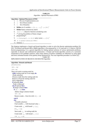 Application of Synchronized Phasor Measurements Units in Power Systems | PDF