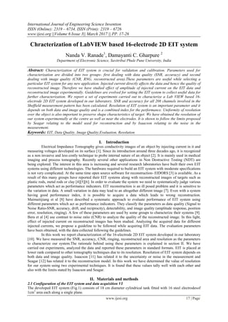Chracterization of LabVIEW based 16-electrode 2D EIT system | PDF