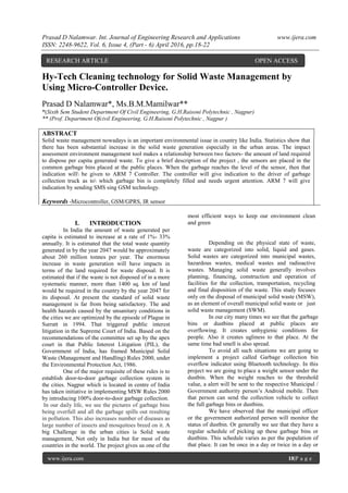 Hy-Tech Cleaning technology for Solid Waste Management by Using Micro ...