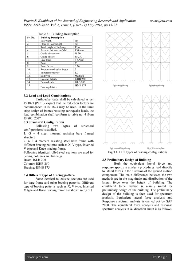 Lateral Load Analysis of a Building with & Without Knee Bracing | PDF