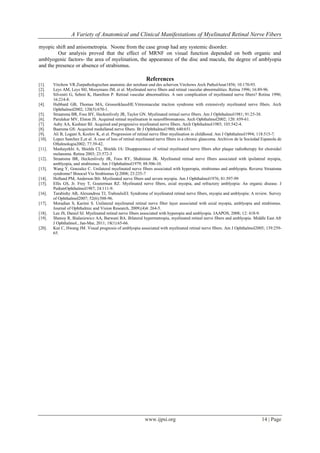 A Variety of Anatomical and Clinical Manifestations of Myelinated ...